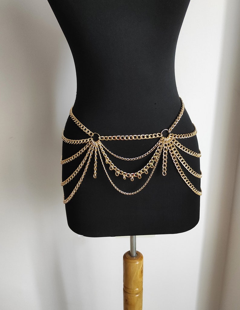 Gold Belly Chain Sexy Jewelry Waist Chain Dress Chain Etsy
