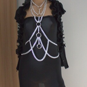 Big Ring Boho Body Chain, Heavy Metal LOOP Body Jewelry, Boho Silver ...