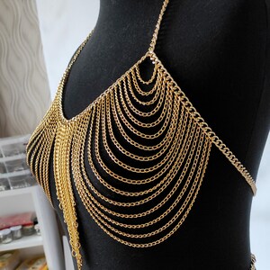 Bra Chain | Body Chain | Black Festival Jewelry |sexy Dancer Costume ...