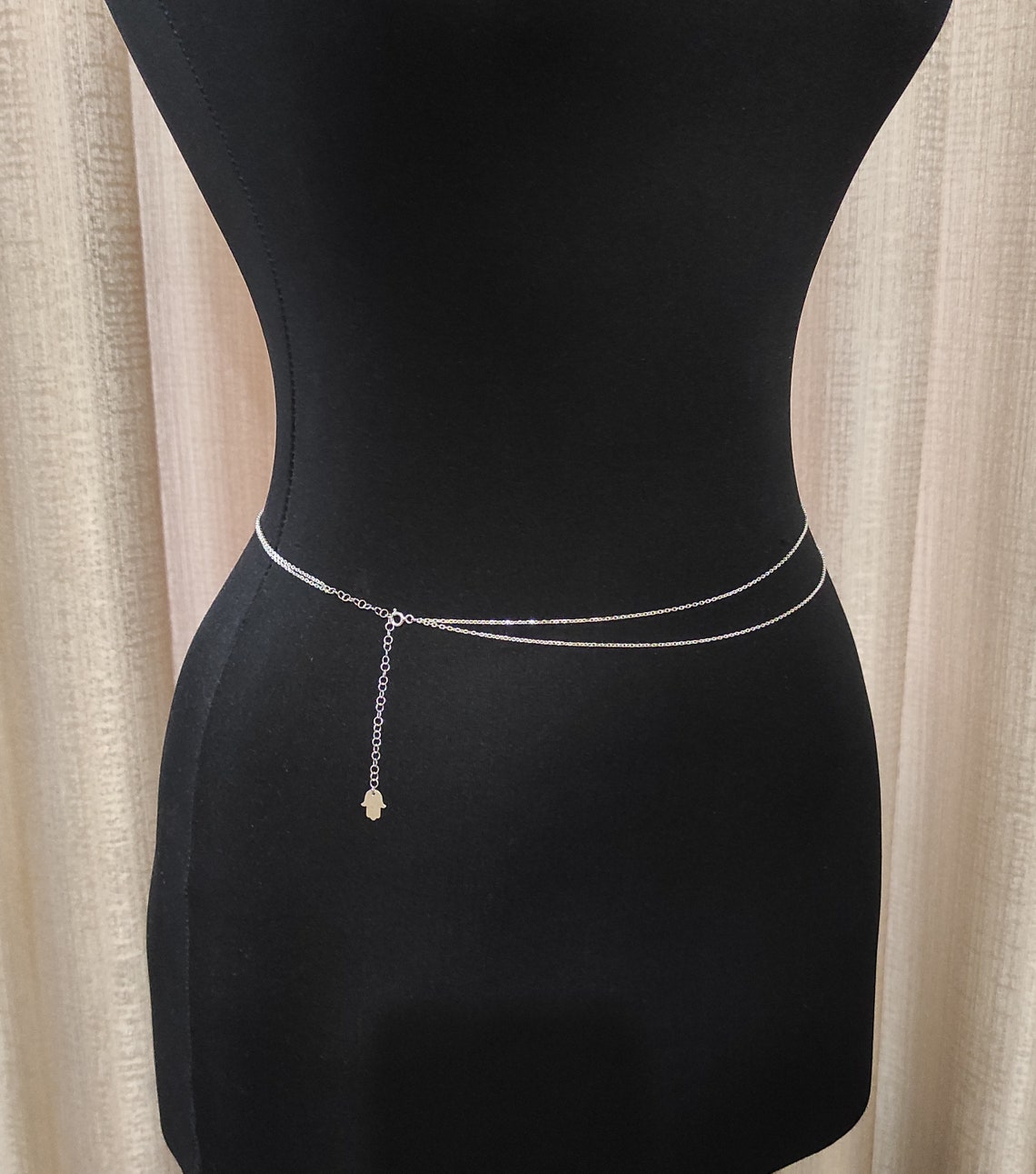 925 Sterling Waist Chain Silver Belly Chain Gold Body - Etsy