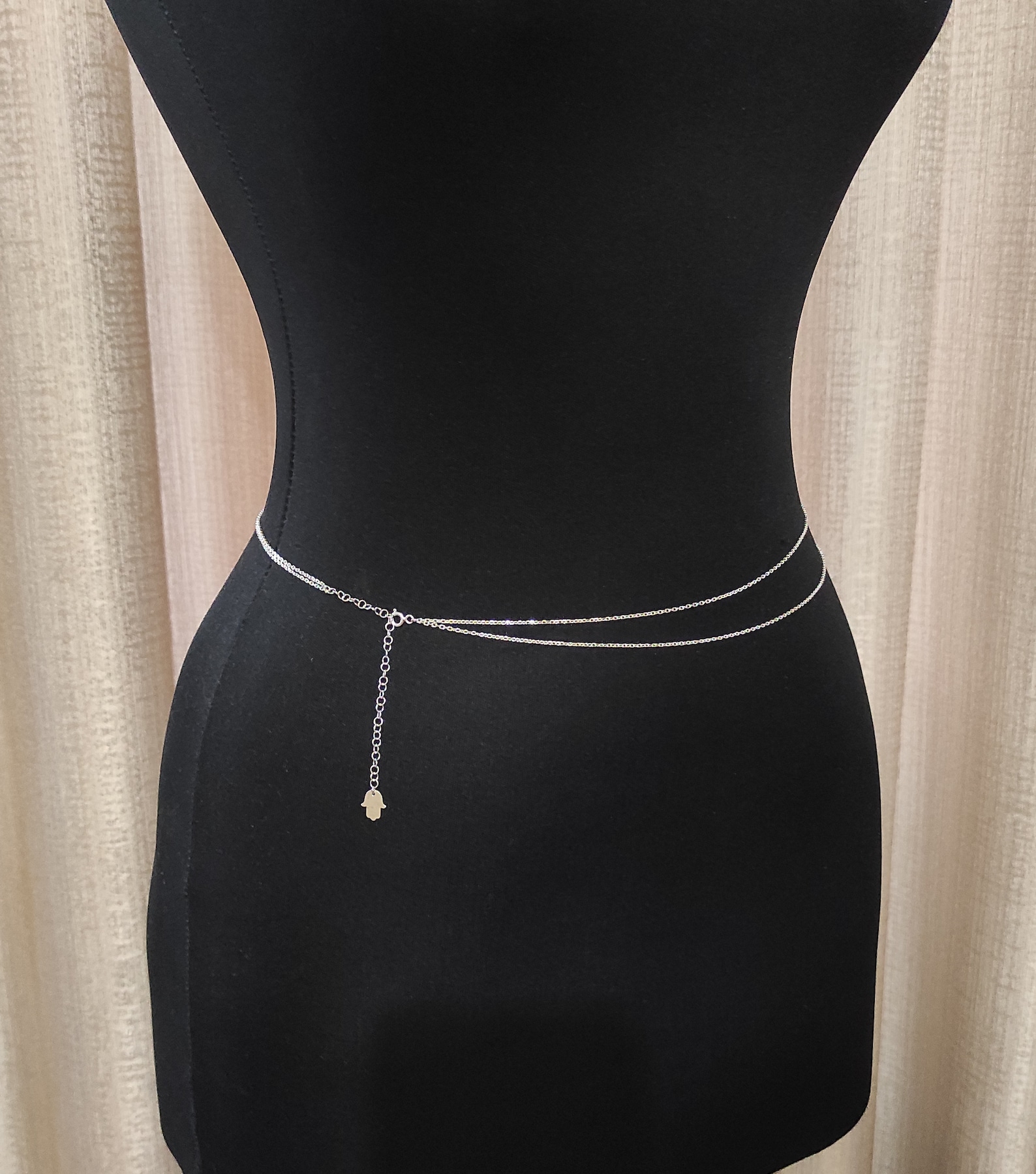 925 Sterling Waist Chain Silver Belly Chain Gold Body - Etsy