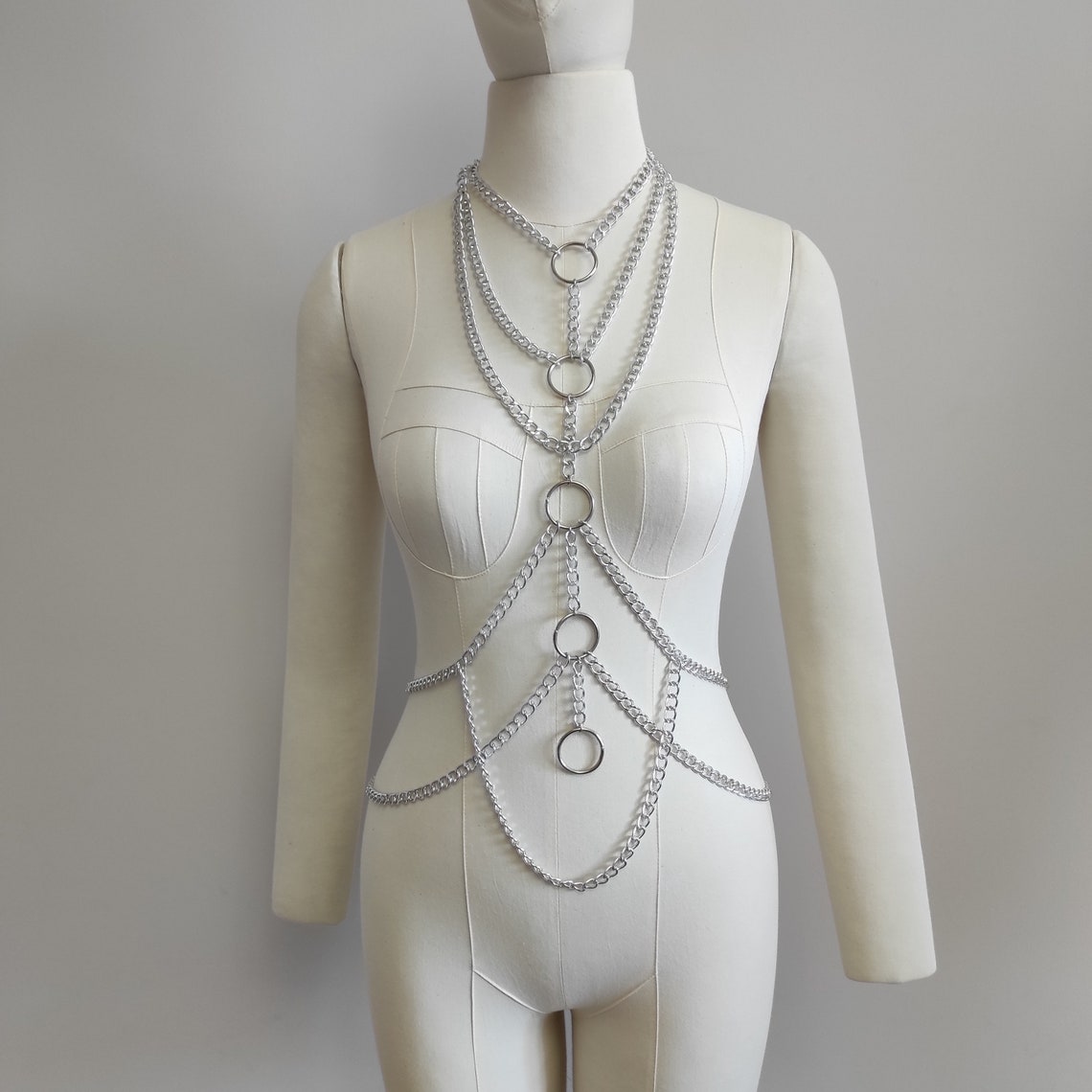 Big Ring Boho Body Chain Heavy Metal LOOP Body Jewelry Boho | Etsy