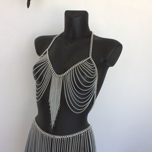 Bra Chain | Body Chain | Black Festival Jewelry |sexy Dancer Costume ...