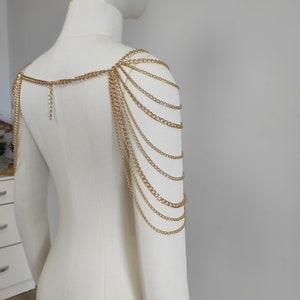 Gold Shoulder Chain, Shoulder Necklace, Rave Outfit, Festival Jewelry ...