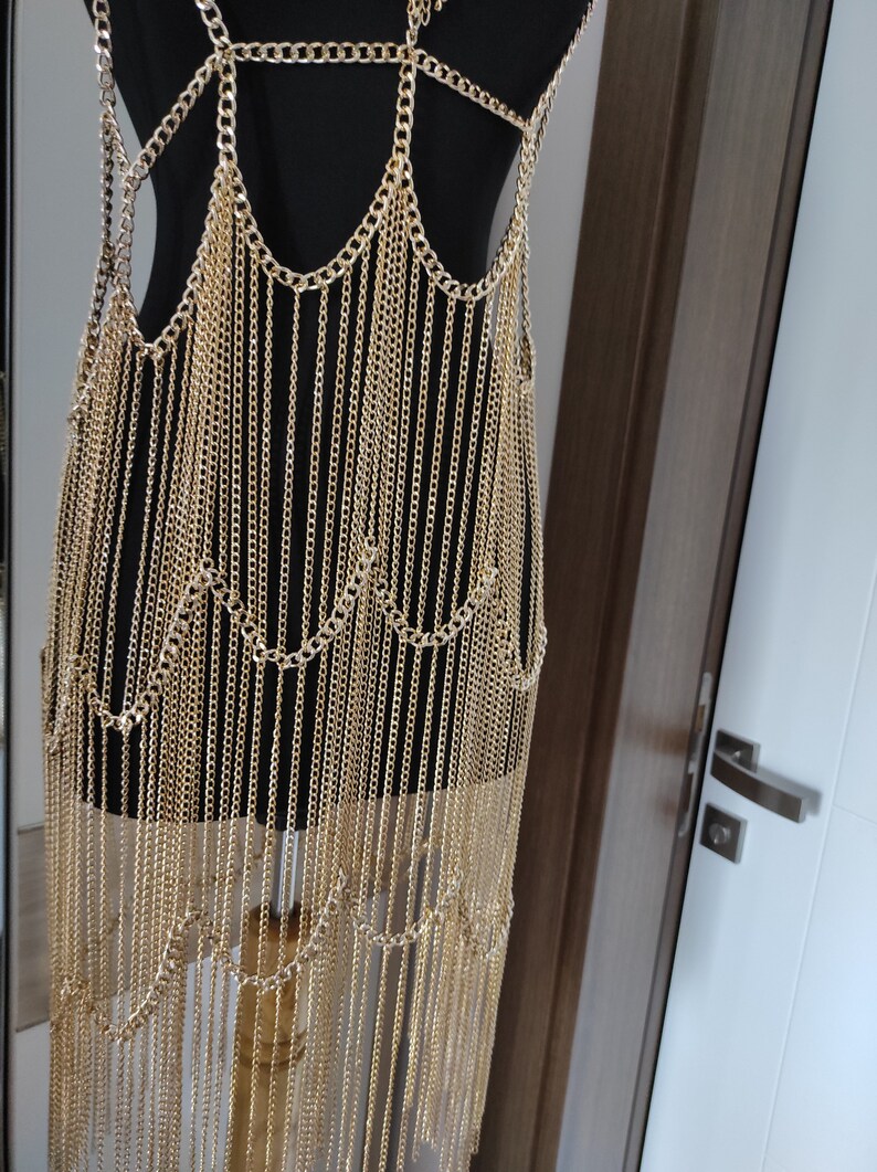 Gold Dress Chain Festival Jewelry Body Chain Dancer - Etsy