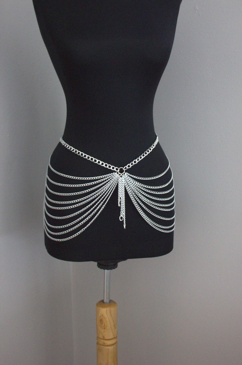 Drapes Waist Necklace Silver Belly Chain body Jewelry Sexy | Etsy