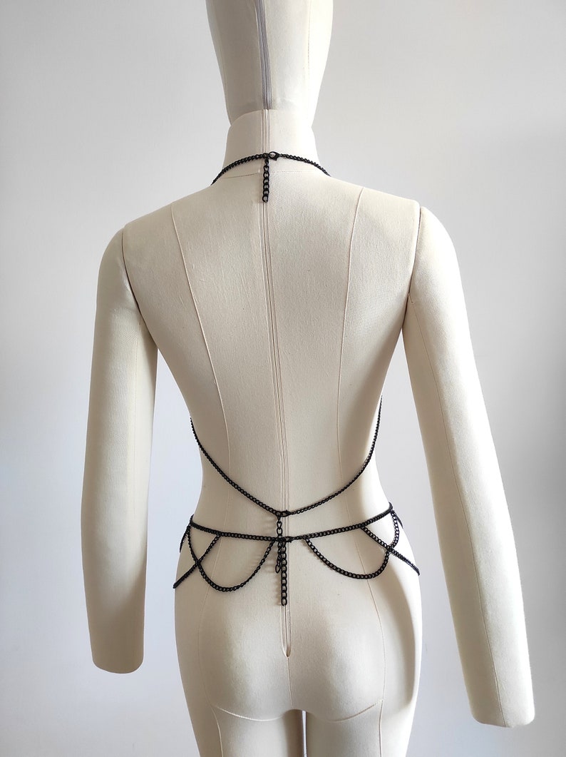 Gold Black Pearl Bra Set Chain Dress Bra Festival Jewelry - Etsy