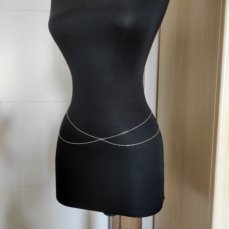 925 Layered Waist Chain Danty Silver Belly Accessories Belt Etsy