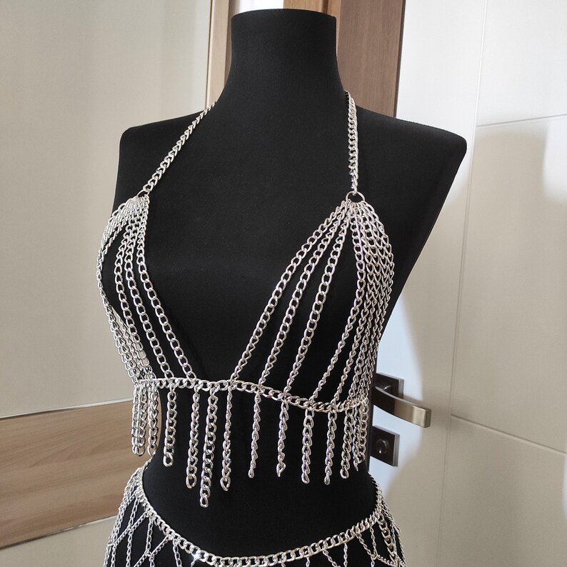 Bra Top festival Bra Gold Bra Body Chain Body Jewelry - Etsy