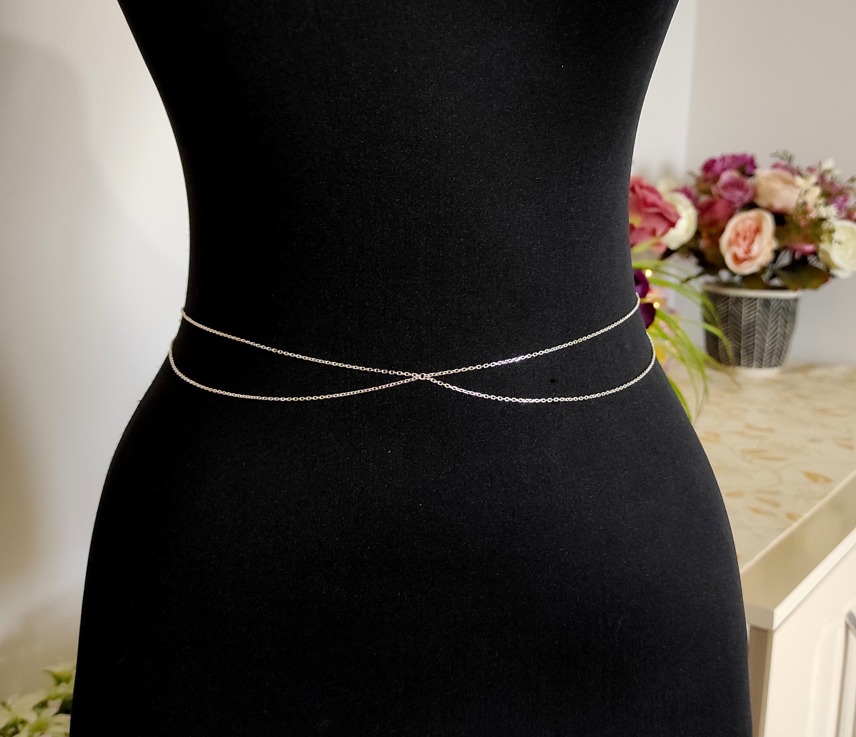 925 Layered Waist Chain Danty Silver Belly Accessories Belt - Etsy