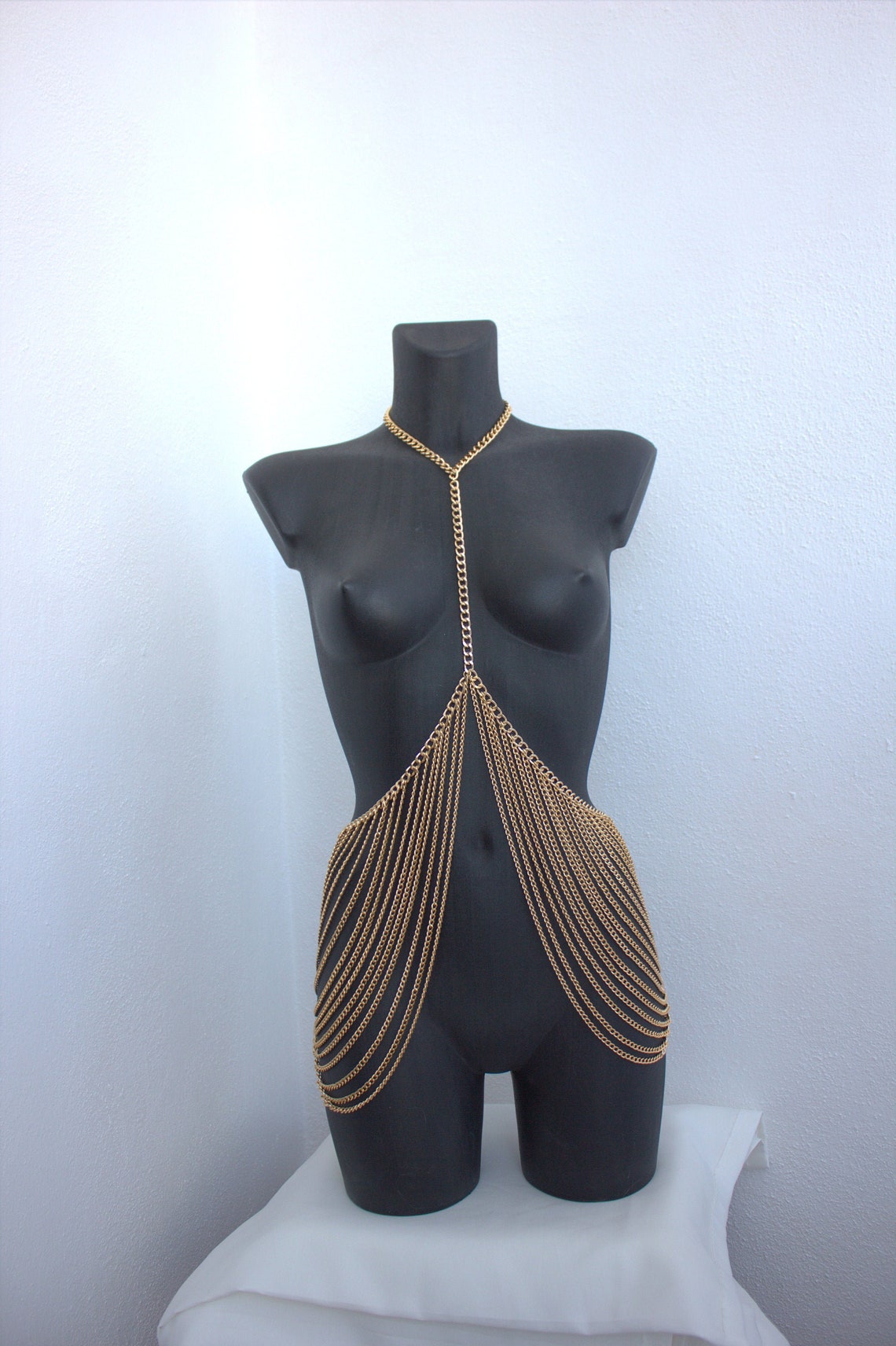 Gold Body Chain Festival Jewelry rave outfit Burning man | Etsy