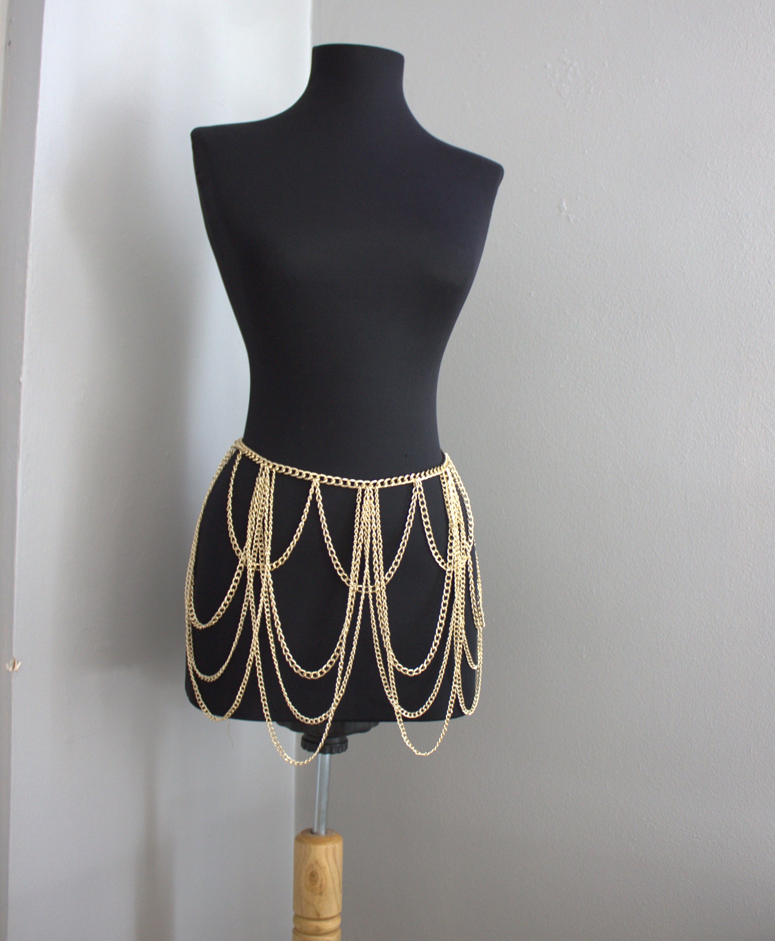 Gold Chain Skirt Chain Dress Mini Club Skirt Festival | Etsy