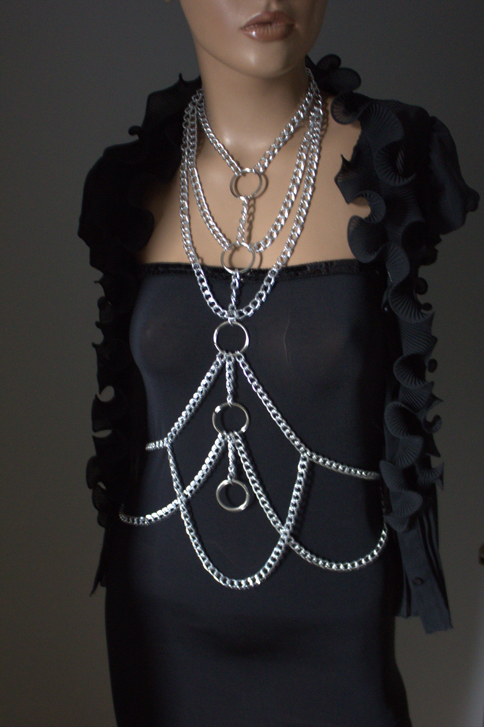 Big Ring Boho Body Chain Heavy Metal LOOP Body Jewelry Boho | Etsy