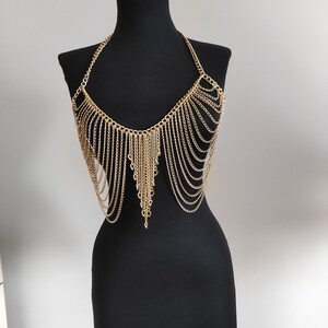 Gold Chain Top | Bra Cage | Silver Chain Bralette | Body Jewelry | Bra ...