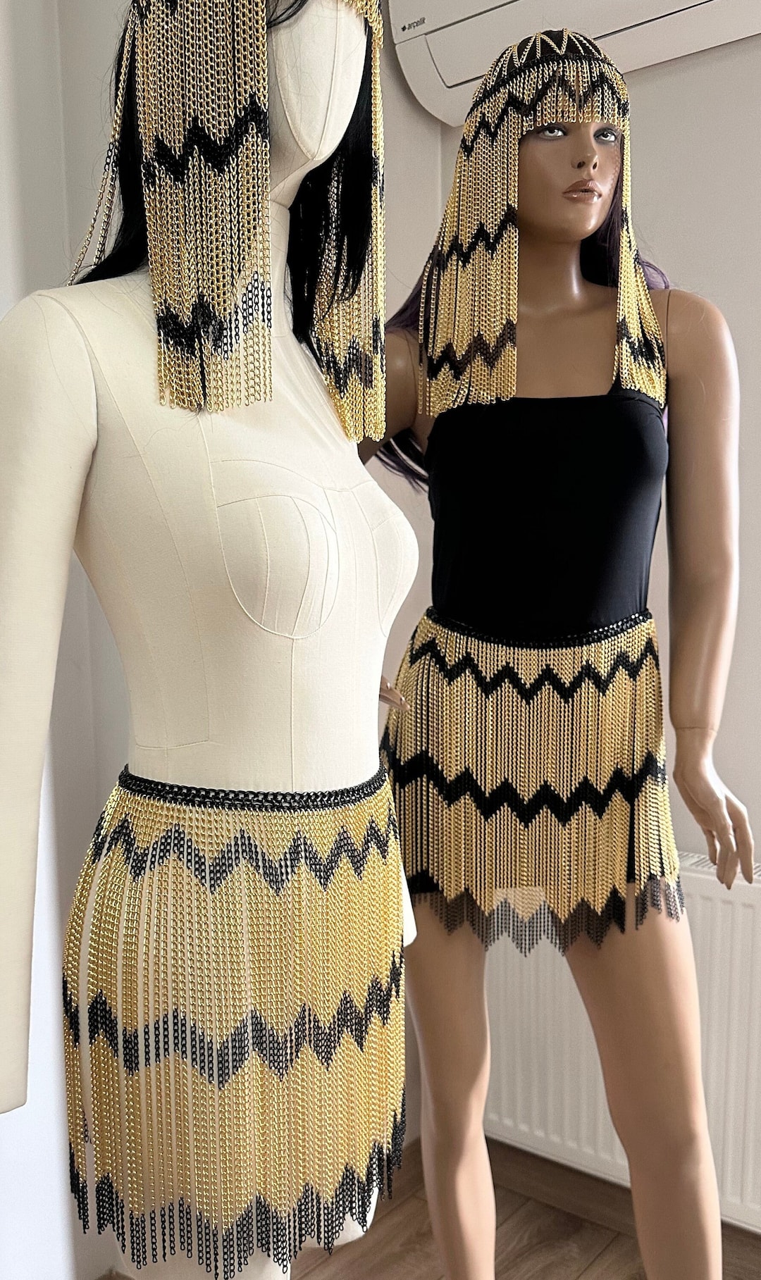 Dress Chain, Festival Body Jewelry, Chevron Body Chain I Bralette ...