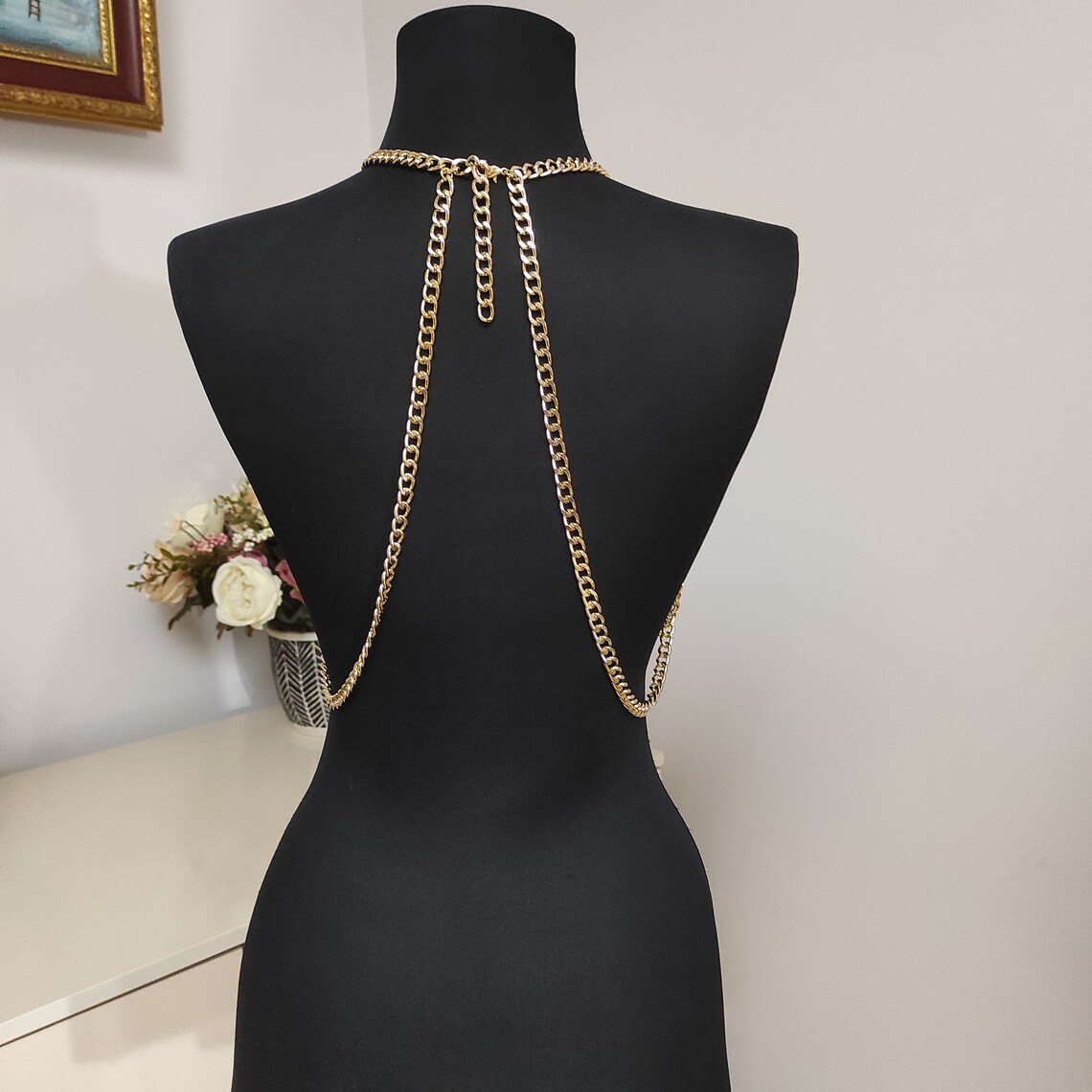 Napoleon Gold Bra Chain Boho Body Jewelry Festival Silver - Etsy