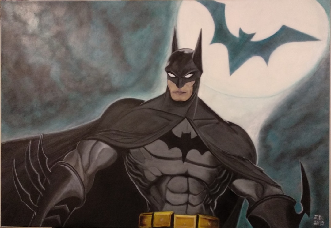 The Batman, the Dark Knight, Original Acrylic Painting, DC Comics ...