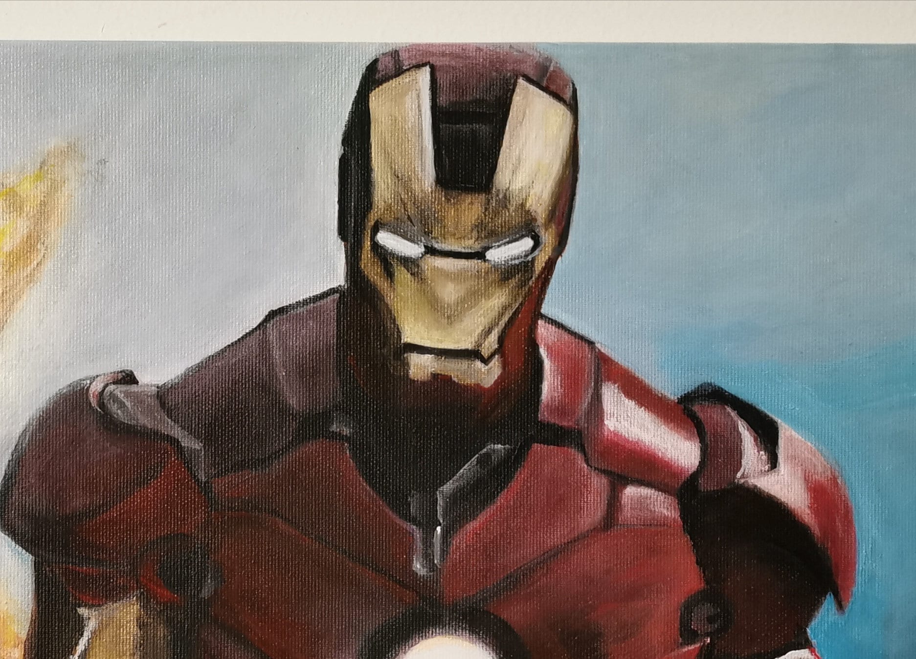 Original Iron Man Painting, Iron Man, Fan Art Movie Painting, Tony ...