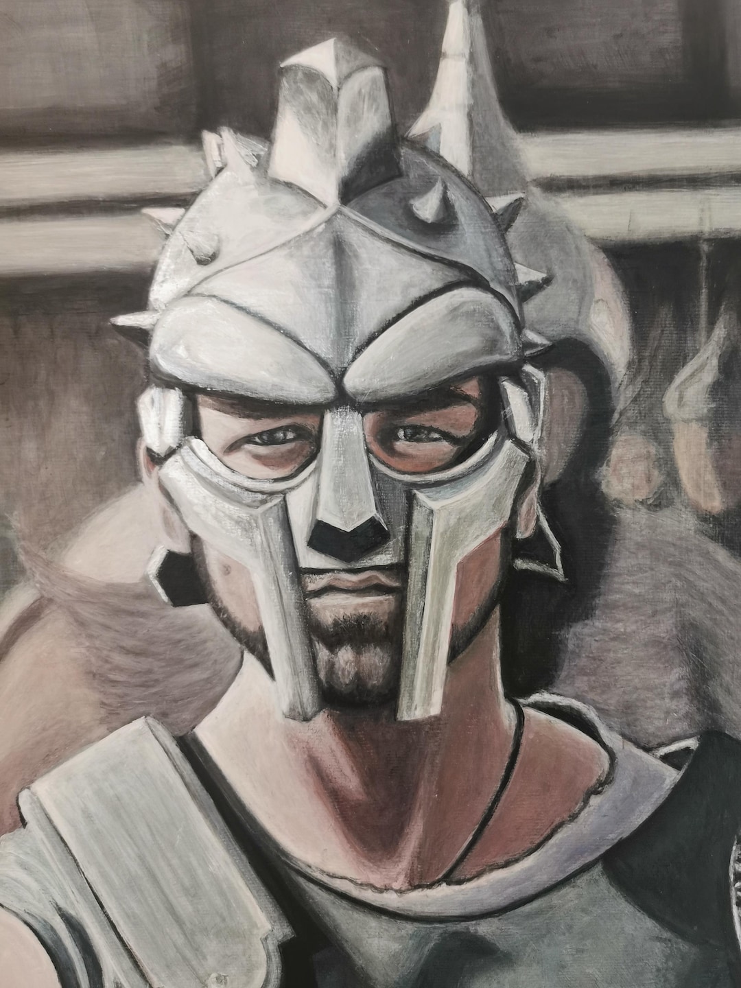 Original Acrylic Painting Wall Poster Maximus Gladiator 2000 Movie Hand ...