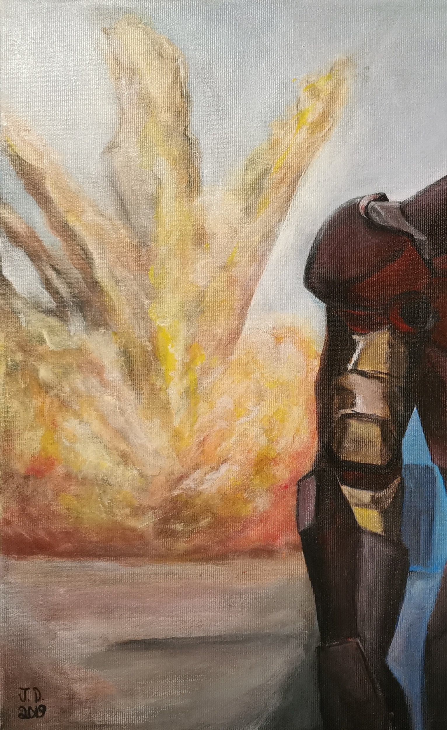 Original Iron Man Painting, Iron Man, Fan Art Movie Painting, Tony ...