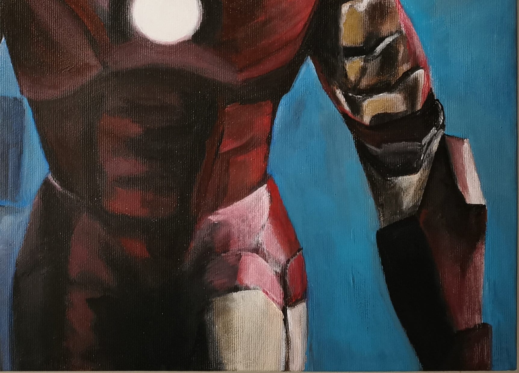 Original Iron Man Painting, Iron Man, Fan Art Movie Painting, Tony ...