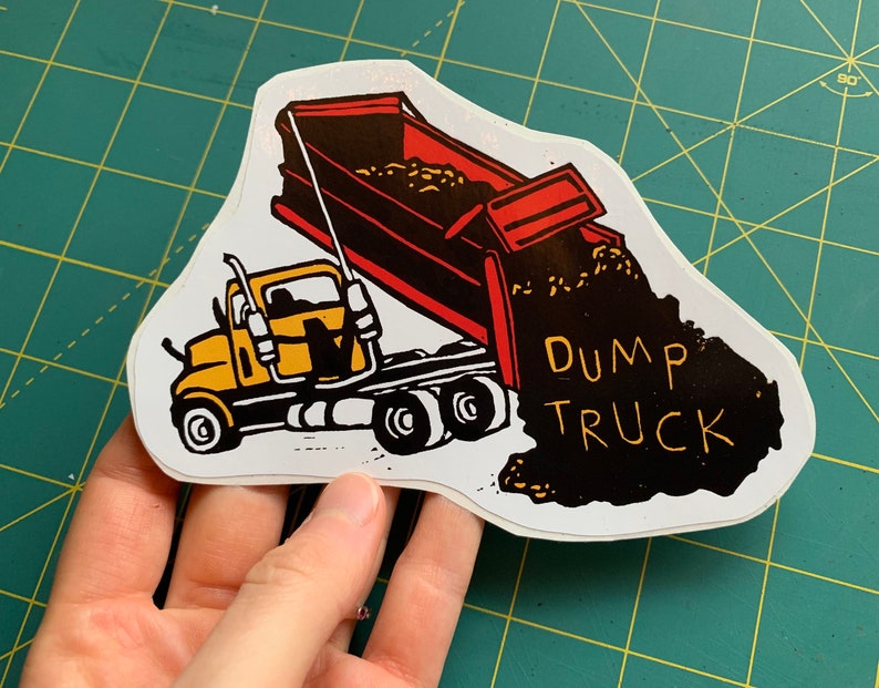Heavy Machinery Vinyl Stickers Bulldozer Dump Truck - Etsy