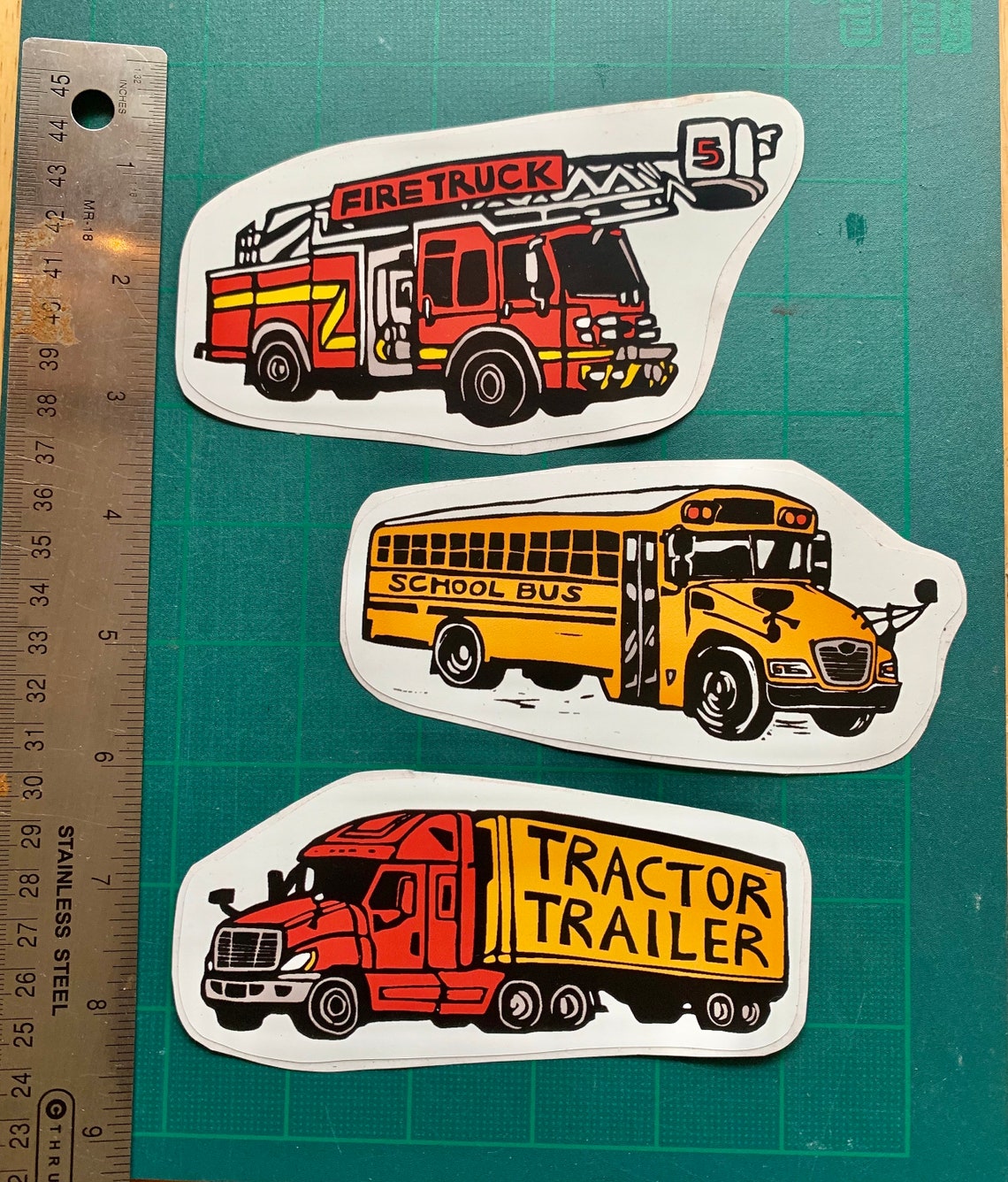 Fire Truck Vinyl Sticker Made From Durable Waterproof - Etsy