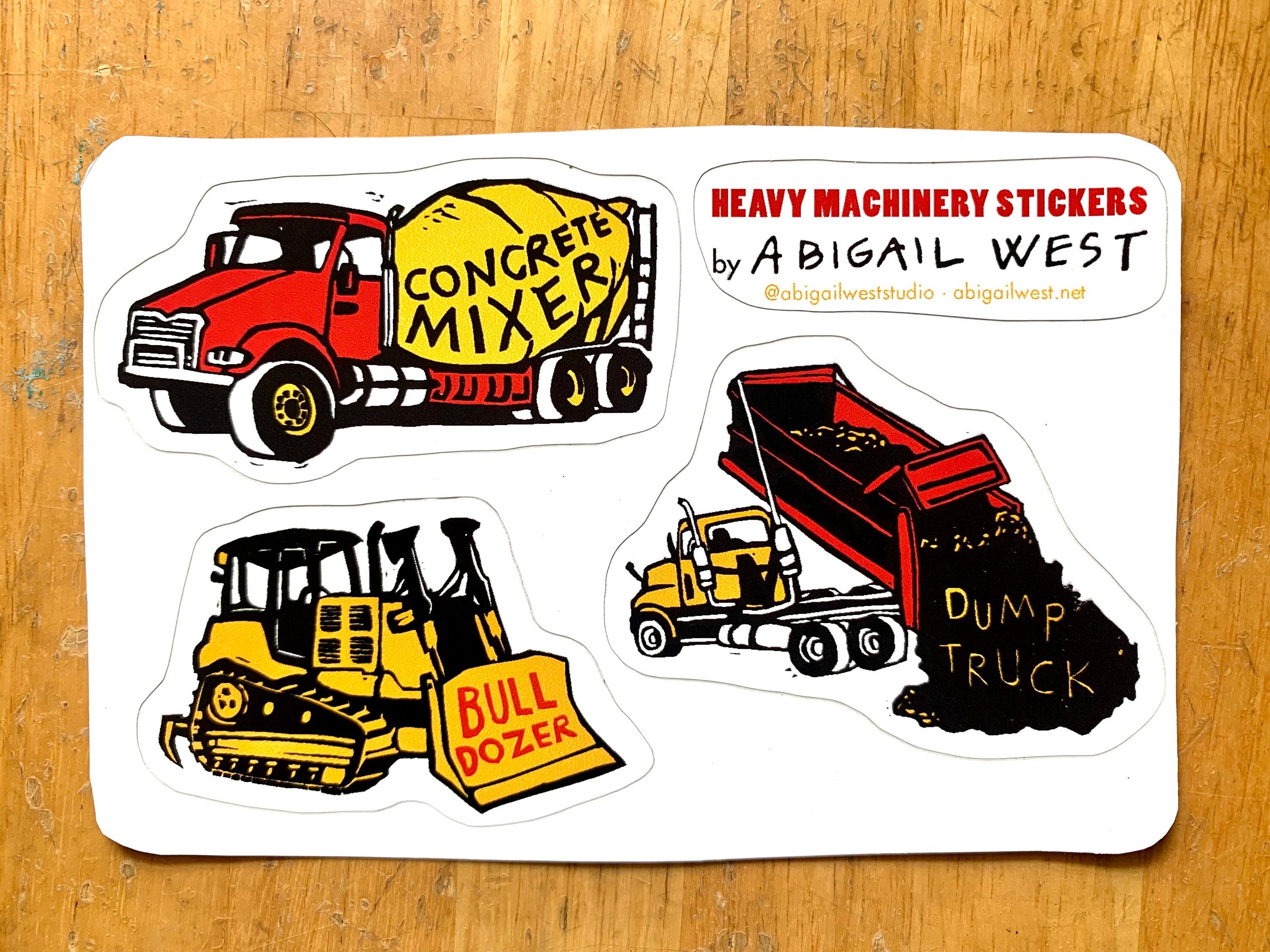 Heavy Machinery Vinyl Sticker Sheet Waterproof Durable Mini - Etsy