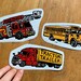 Fire Truck Vinyl Sticker, Made From Durable, Waterproof, Long-lasting ...