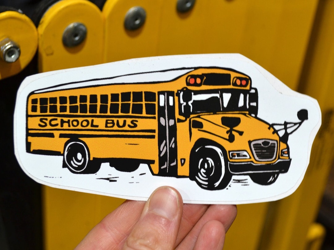 School Bus Vinyl Sticker, Made From Durable, Waterproof, Long-lasting ...