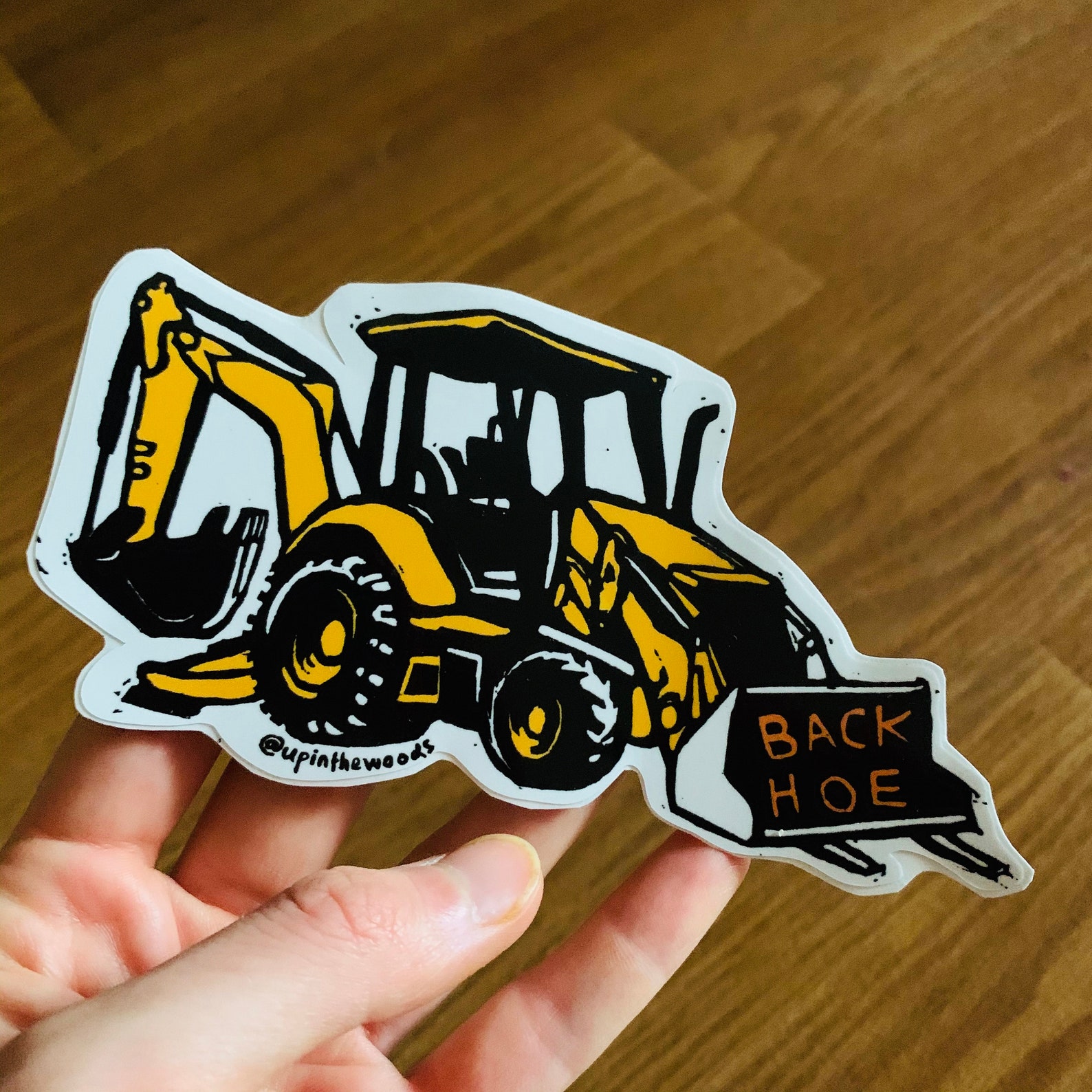 Heavy Machinery Vinyl Stickers Excavator Backhoe Road - Etsy