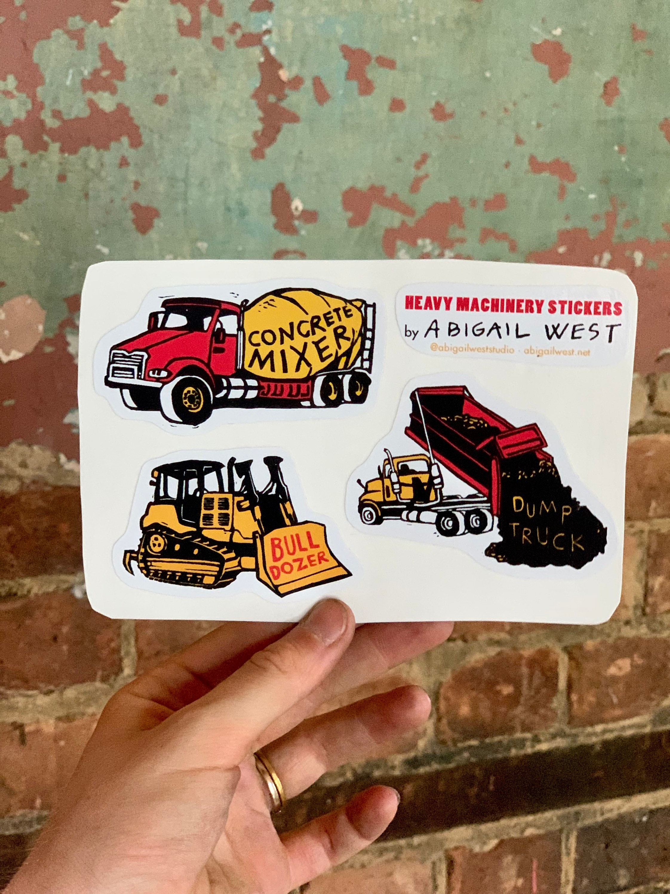 Heavy Machinery Vinyl Sticker Sheet Waterproof Durable Mini | Etsy