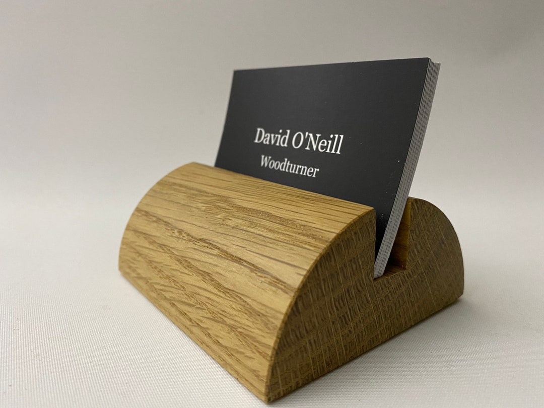 Handmade American White Oak Card Holder, Minimalist Design - Etsy