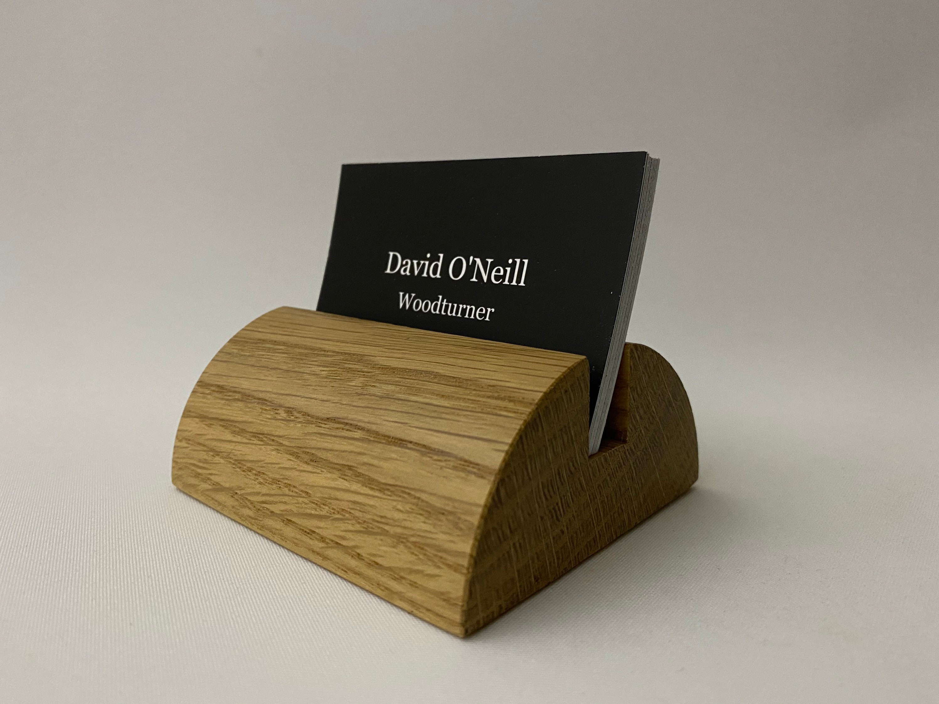 Oak wooden business card holder desk tidy reception desk | Etsy