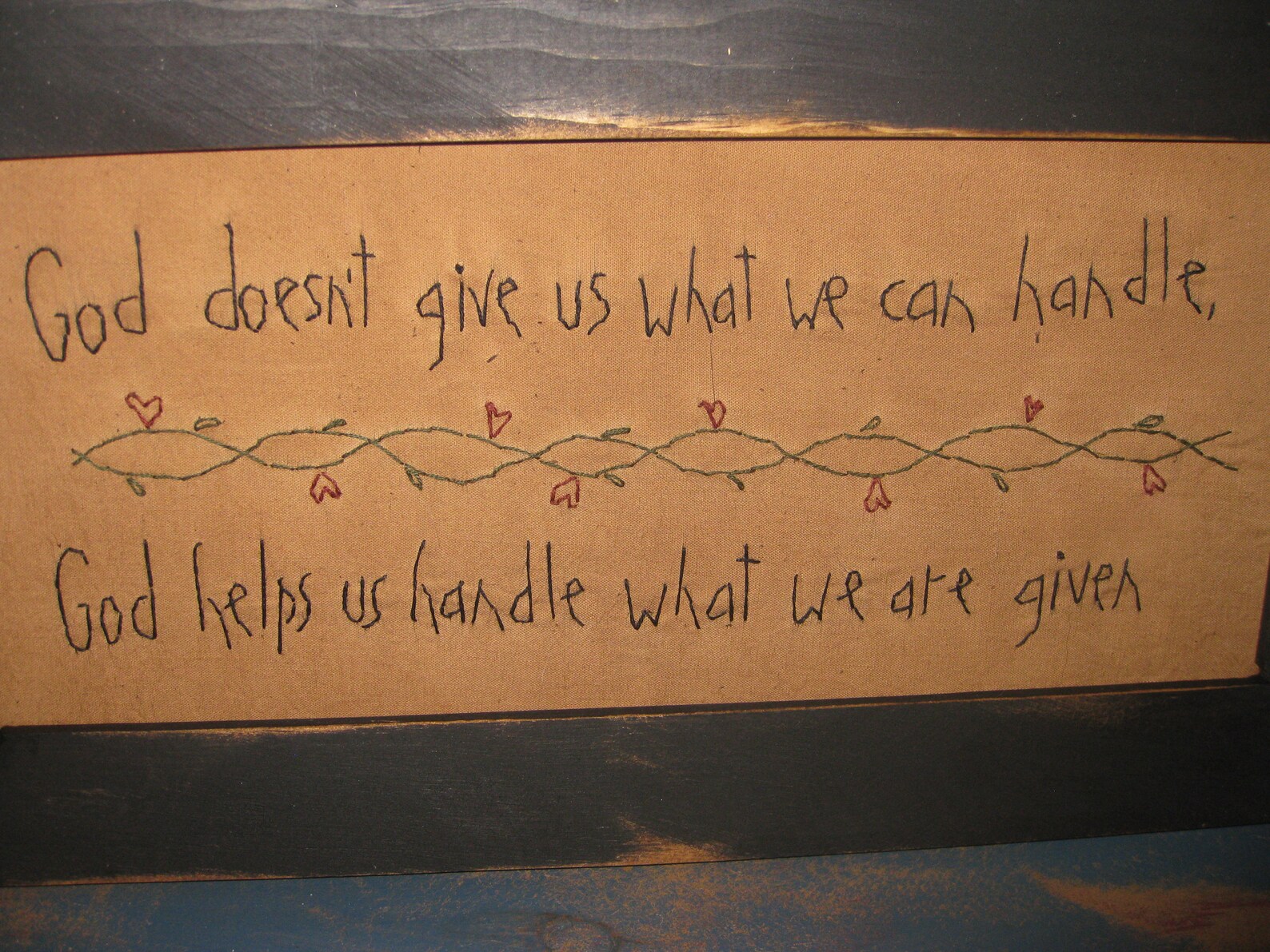 Primitive Framed Stitchery | Etsy