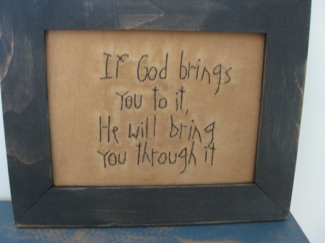 Primitive Framed Stitchery - Etsy