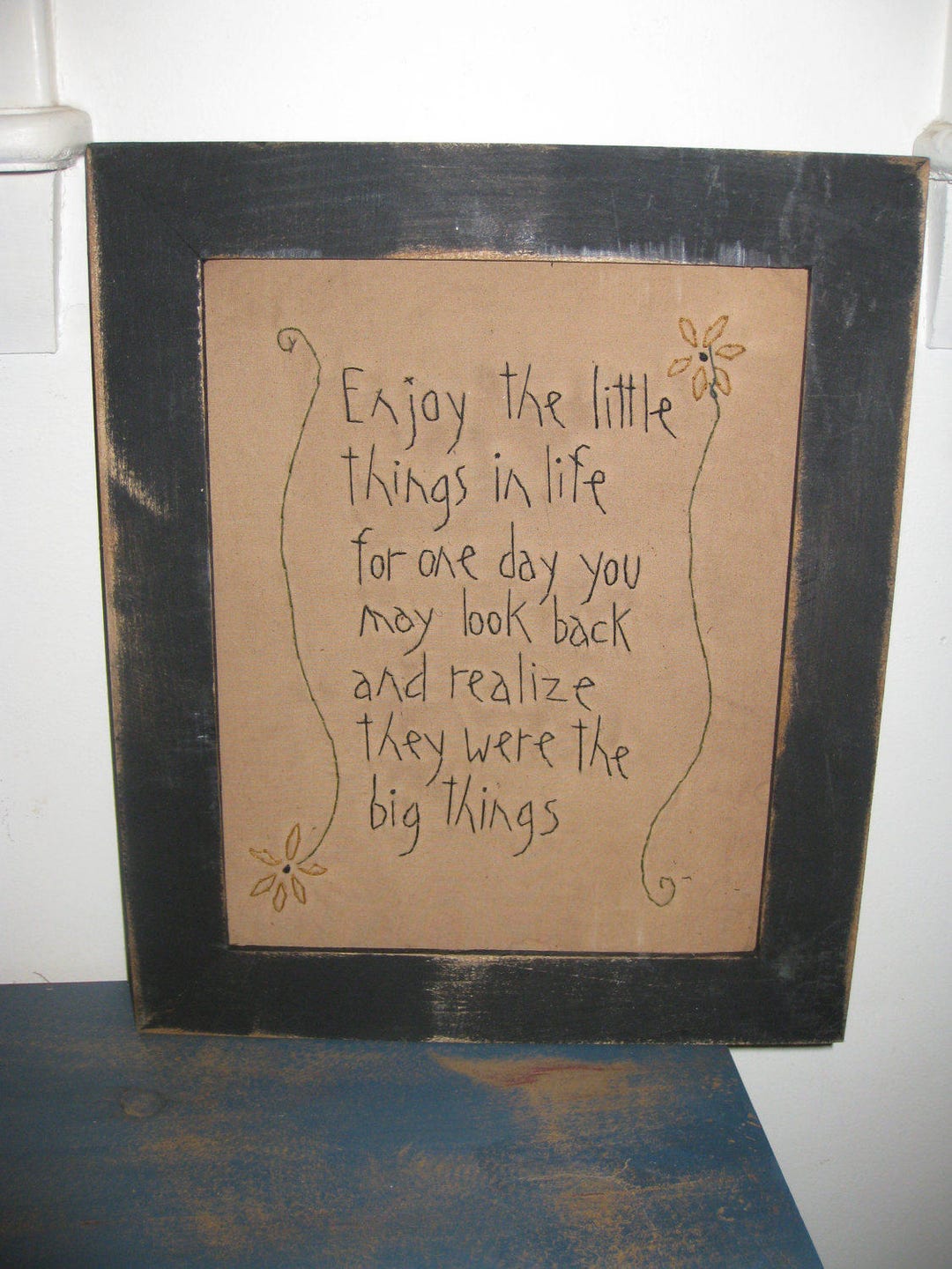 Primitive Framed Stitchery - Etsy