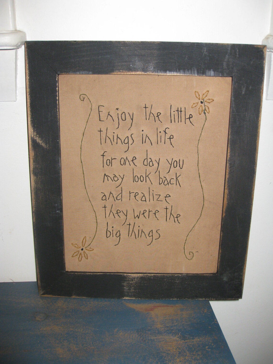 Primitive Framed Stitchery - Etsy