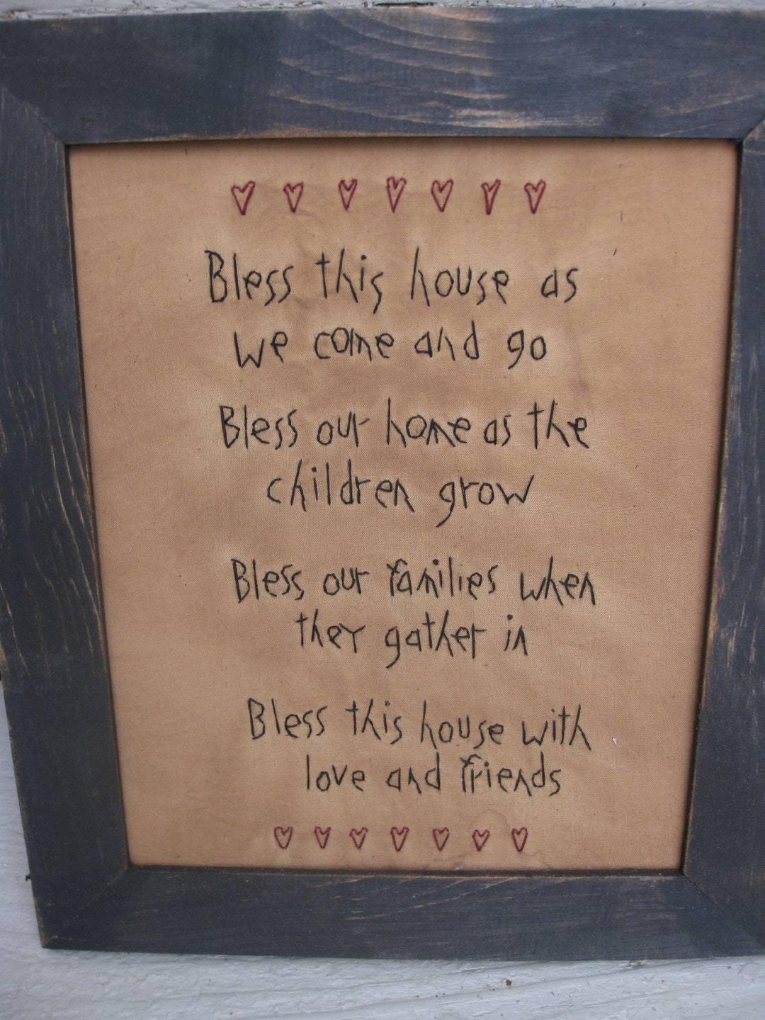 Primitive Framed Stitchery - Etsy