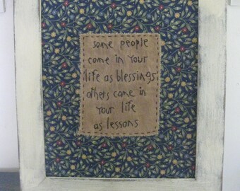 Framed Primitive Stitchery - Etsy
