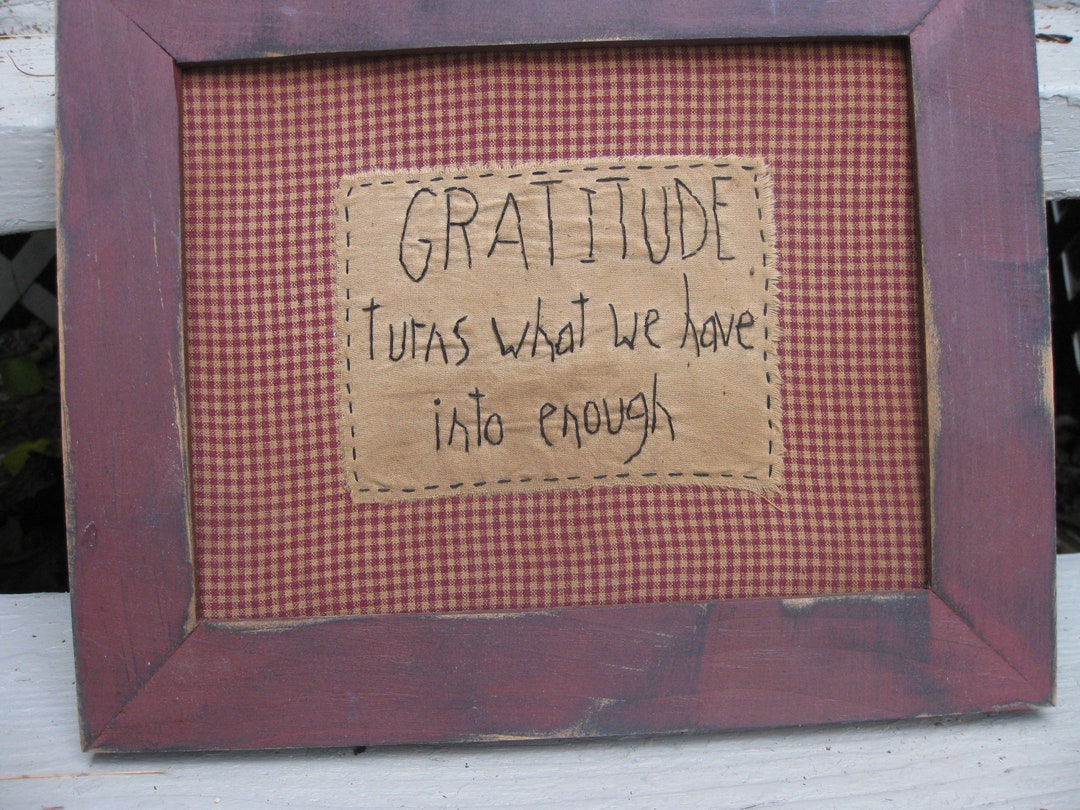 Primitive Framed Stitchery - Etsy