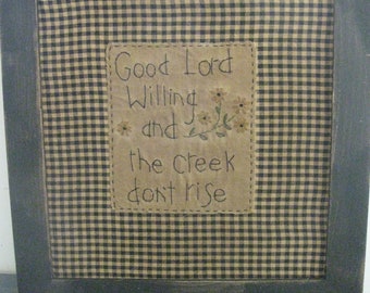 Framed Primitive Stitchery - Etsy
