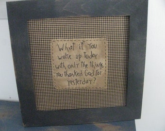 Primitive Framed Stitchery - Etsy