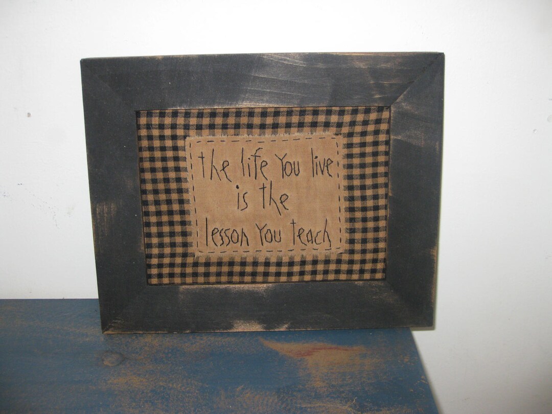 Primitive Framed Stitchery - Etsy