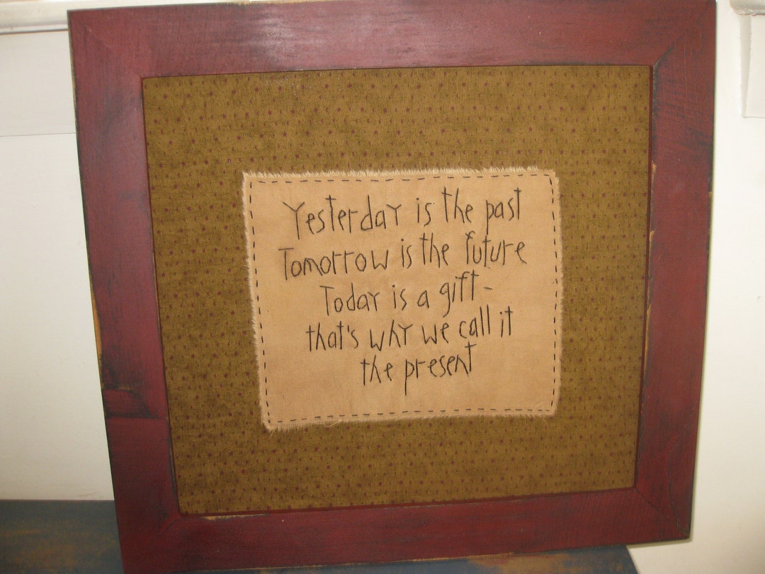Primitive Framed Stitchery - Etsy