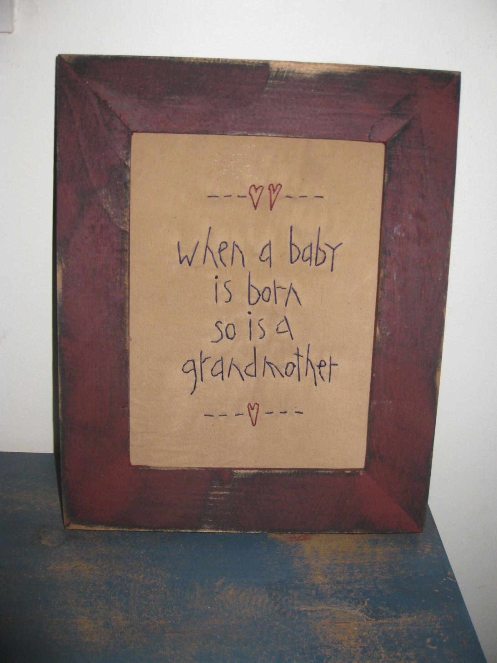 Primitive Framed Stitchery - Etsy