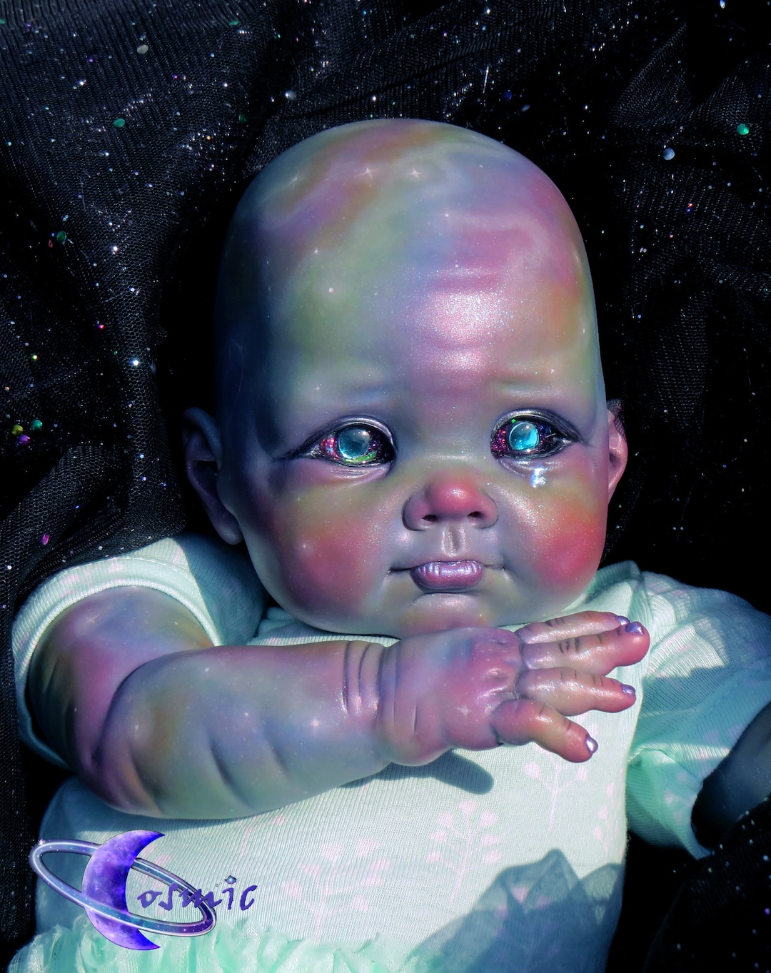 Cosmic Tears Alien Baby Doll, Fantasy Reborn, Newborn Size Weighted Art ...