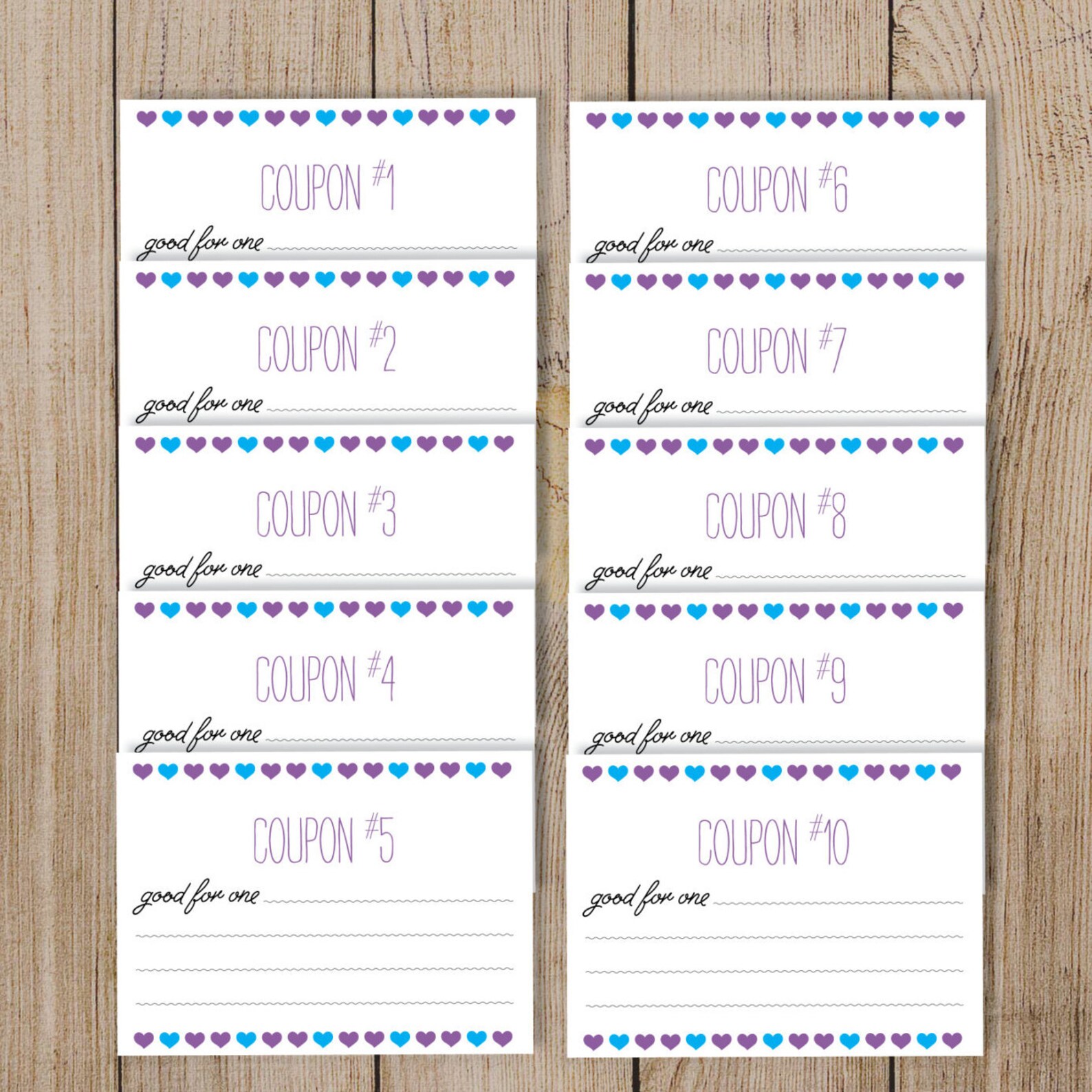 Printable Birthday Coupon Book. Editable PDF. DIY Birthday Gift. Wife ...