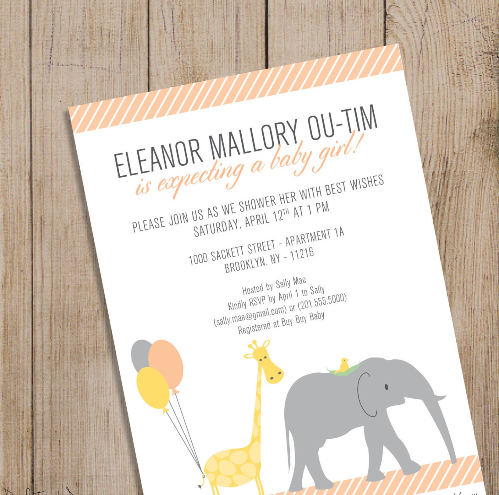 Custom Baby Shower Invitation Printable Party Package. DIY. - Etsy