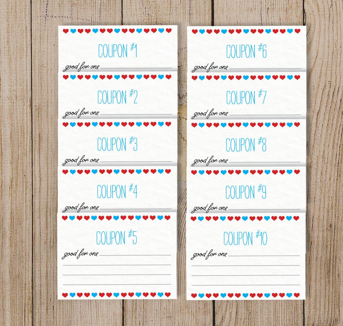 Printable Valentine's Day Coupon Book. Editable PDF. DIY Valentine ...